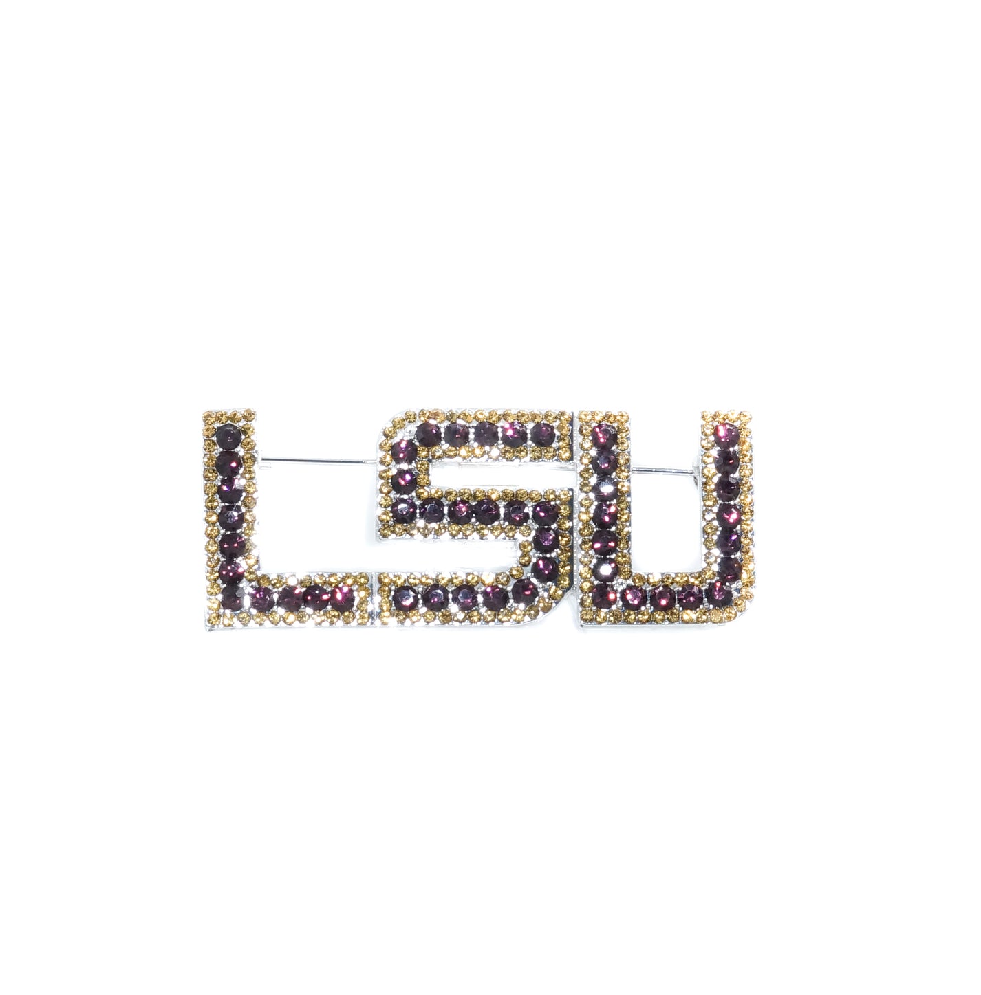 LSU Rhinestone Crystal Pin – Fan Sparkle
